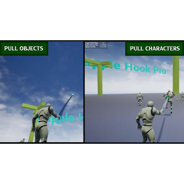 UE4 Unreal 5Grapplehook+PULL first three people claim to grab the hook and grab the blueprint system