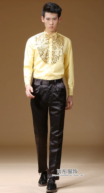 Men's sequined performance clothing, stage clothing, dance clothing ...