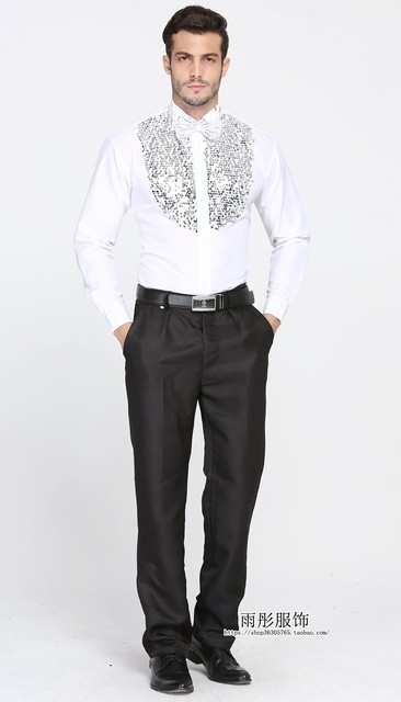 Men's sequined performance clothing, stage clothing, dance clothing ...