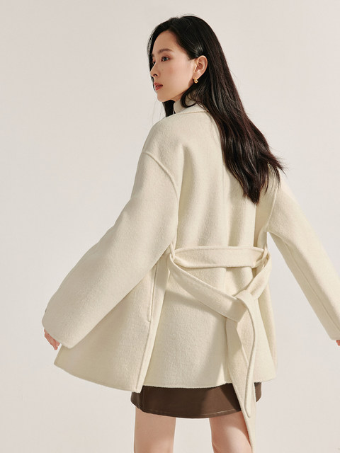 Inman French Alpaca double-sided woolen coat for women 2024 winter new ...