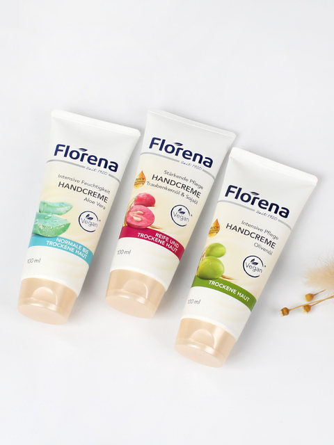 Spot German Florena Florena Moisturizing Hand Cream Olive Grape Seed Aloe Vera 100ml