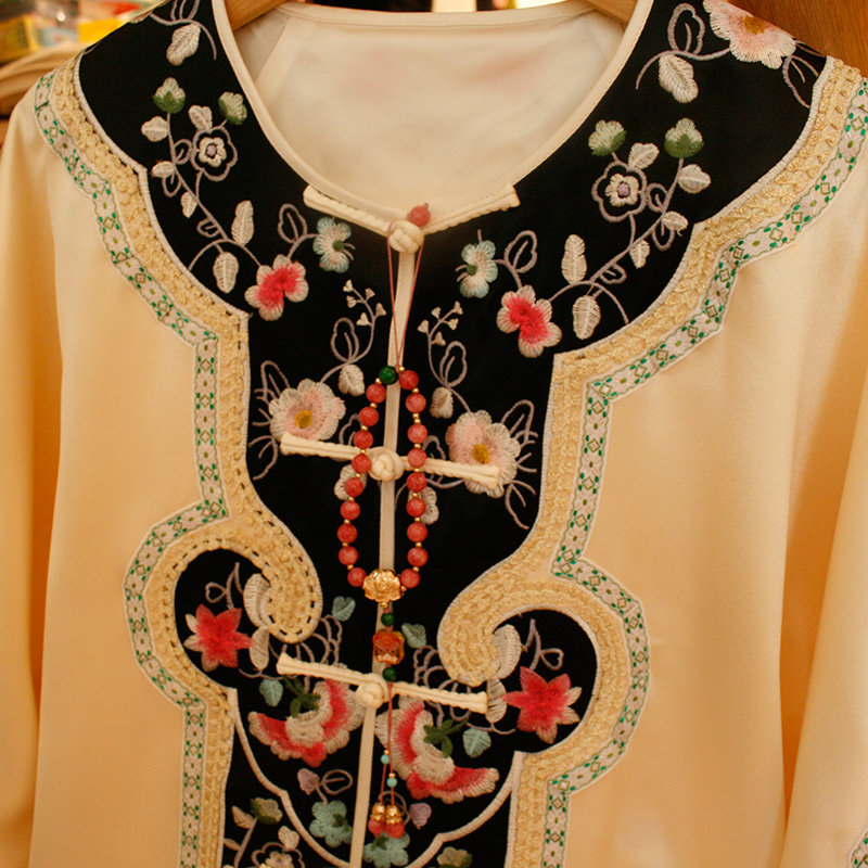 Yiyijia's flower candle tear acetate embroidery retro Chinese style ...