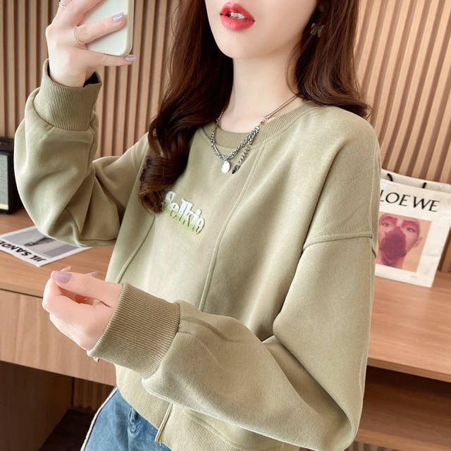 Early spring sweatshirt for women niche large size sweatshirt 2024 new ...
