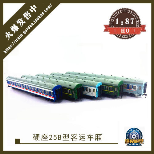 Orangutan train model 1/87 Chinese railway hard seat YZ25B passenger ...
