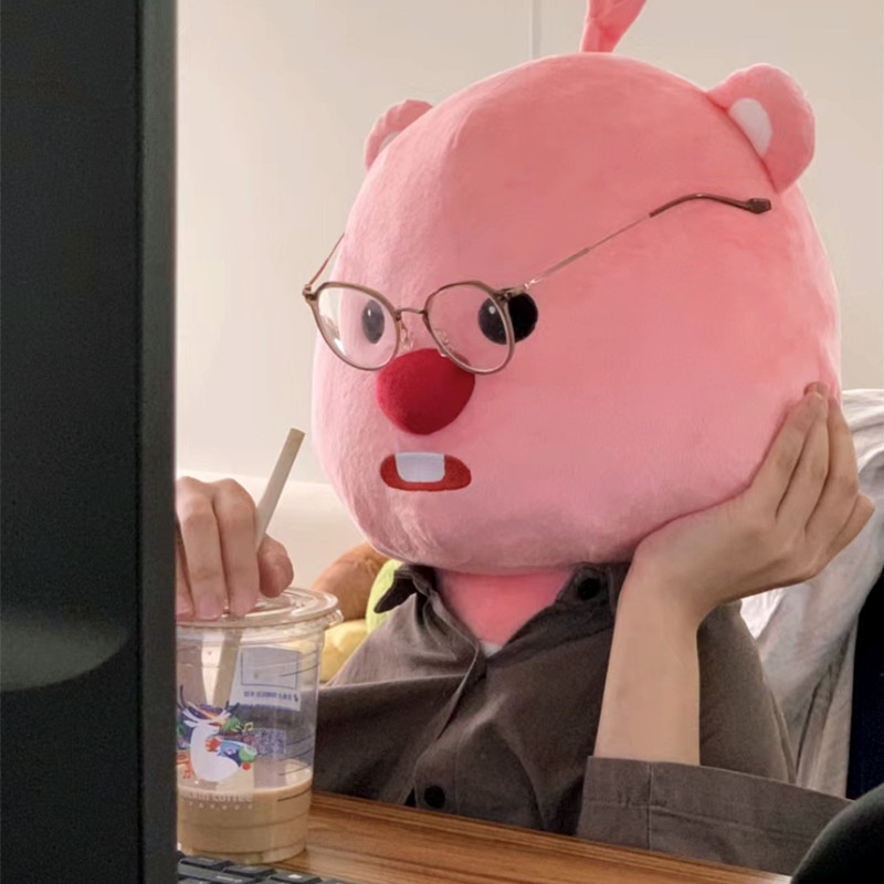 Zanmang Loopy Beaver Ruby 플러시 인형 - 대형