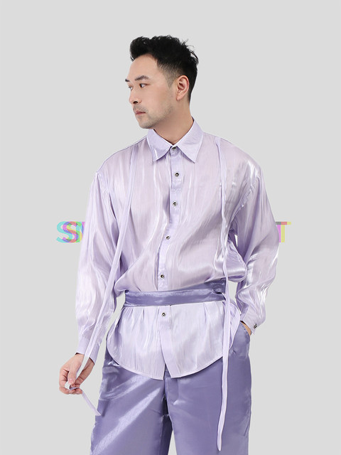 smelt designer gilt liquid metal satin glass silk texture taro purple ...