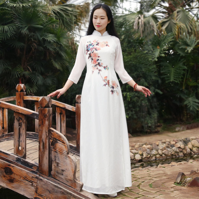 Flower leader's new retro Chinese style female stand-up collar slim ...