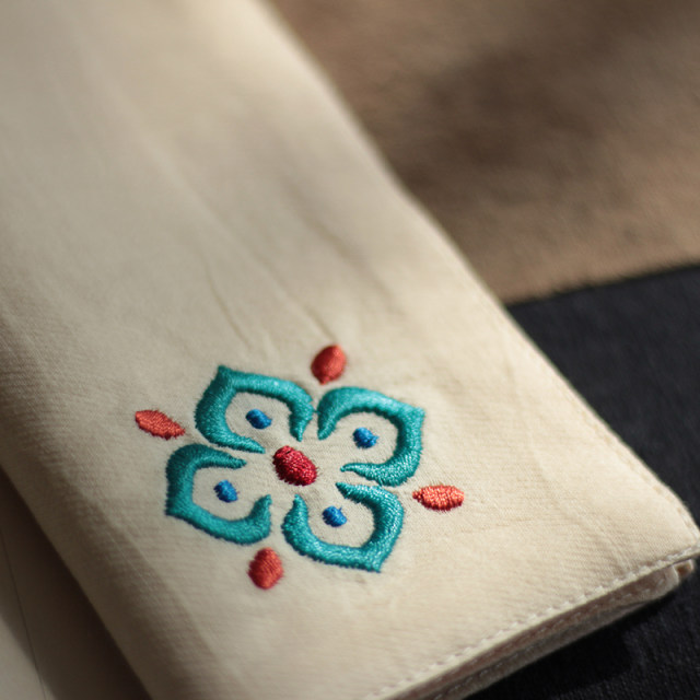 Dunhuang caisson pattern embroidered handkerchief, ancient Chinese ...