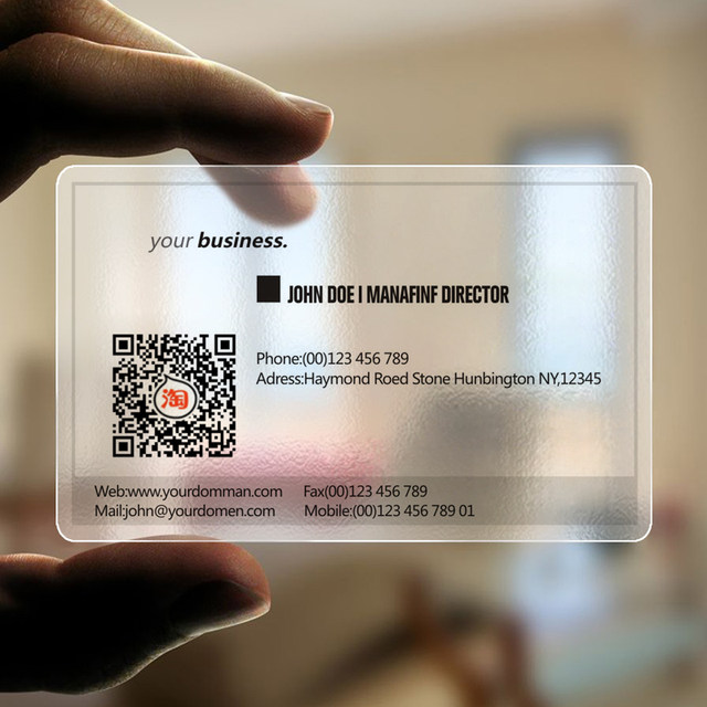 Business card making custom printing plastic PVC waterproof double ...