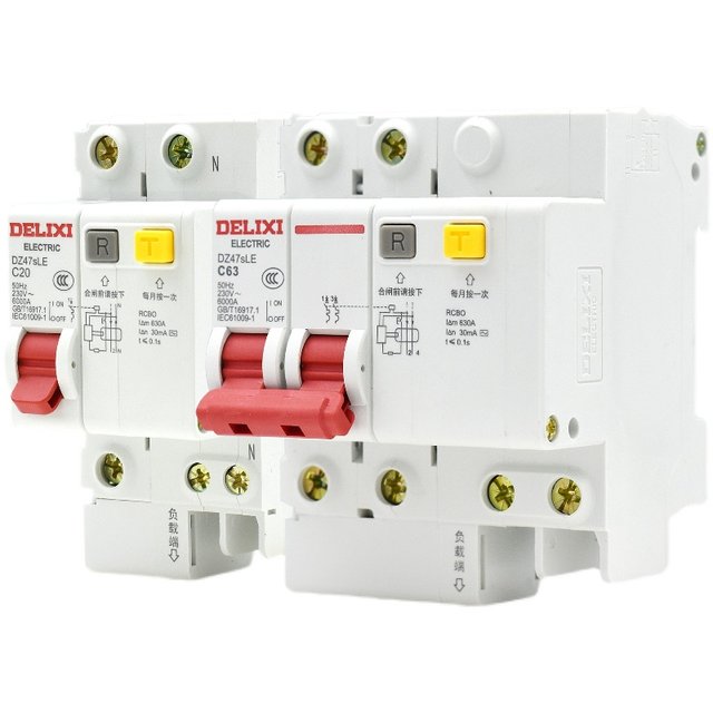 Delixi air leakage protector household single-phase main gate 2P circuit breaker three-phase ...