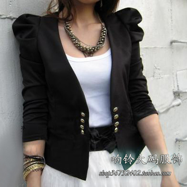 A222 spring and autumn new style large size temperament shrug puff ...