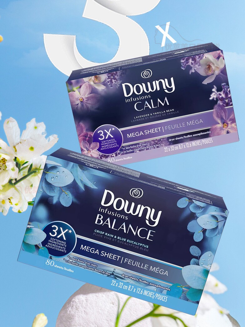 Feuilles adoucissantes Downy Infusions Parfum Rose - Adoucissent ...