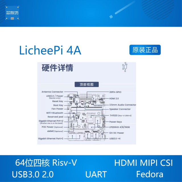 Licheepi 4A RISC-V TH1520 Linux SBC Development Banlo