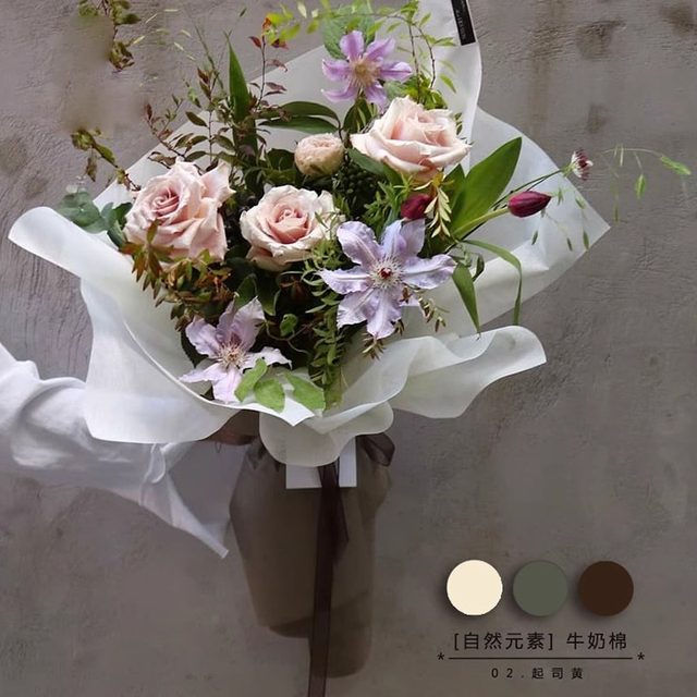 Flower Favorite flower wrapping paper removable milk tissue paper ...