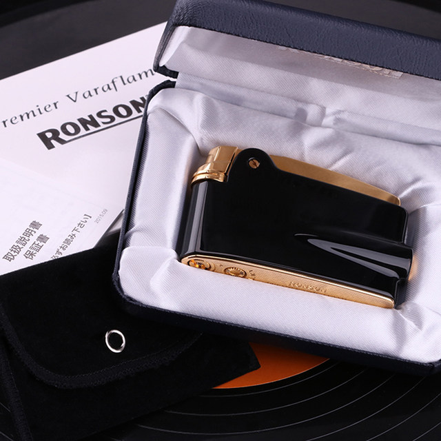 Japanese genuine Ronson Langsen Langlang gas -gas one -button lighter ...