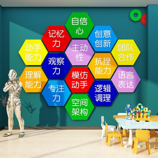 Lego classroom layout decoration robot children's programming training ...