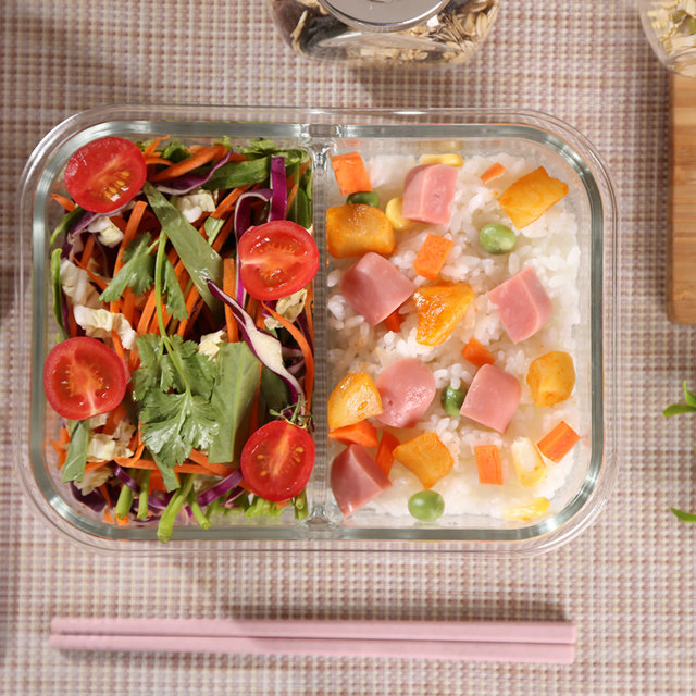 Jiale buckle glass lunch box microwave heating furnace dedicated fresh ...