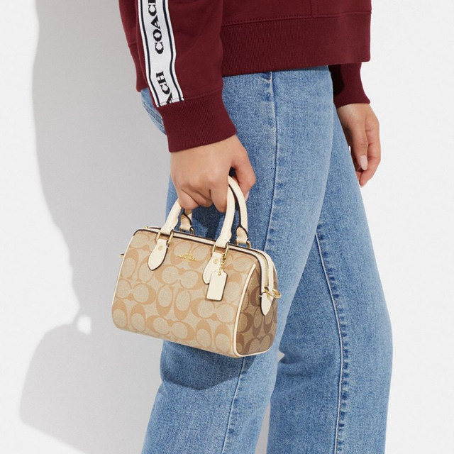 COACH/Coach women's bag small Boston bucket bag shoulder crossbody ...