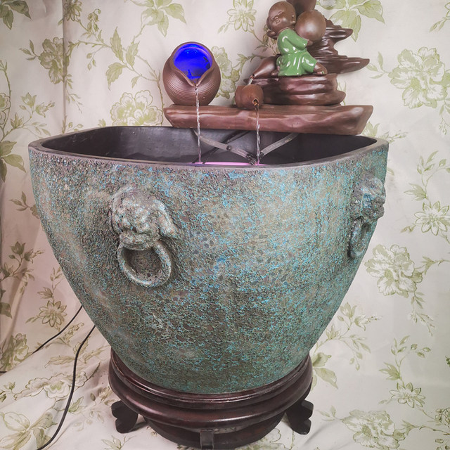 Jingdezhen ceramic tank, water lily tank, turtle tank, courtyard ...