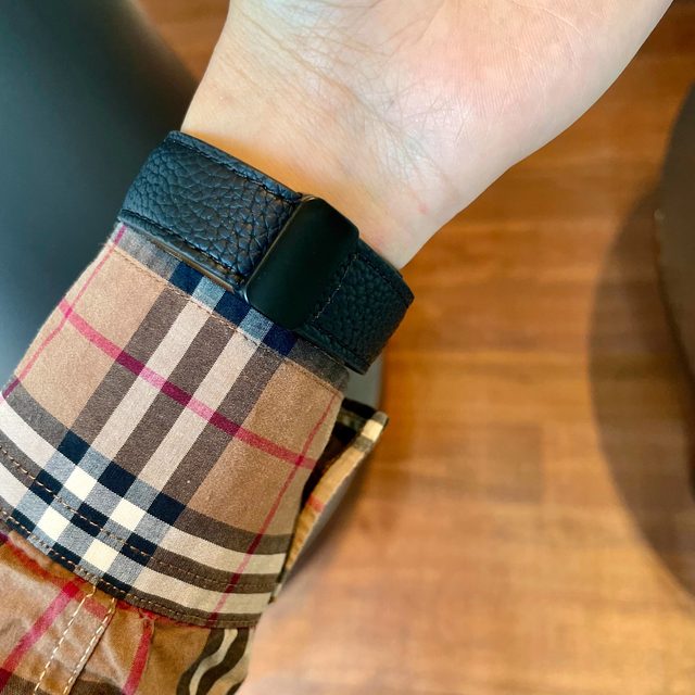 Suitable for iwatch8 strap genuine leather litchi pattern magnetic ...