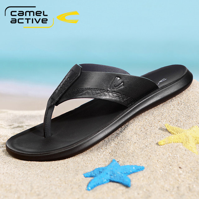 German camel dynamic flip flops for men in summer new trendy genuine ...