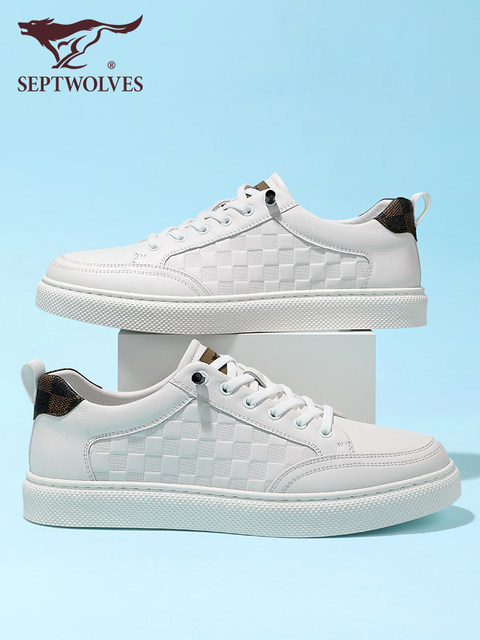 Seven Wolves White Shoes Men's Winter Breathable Board Shoes 2025 New ...