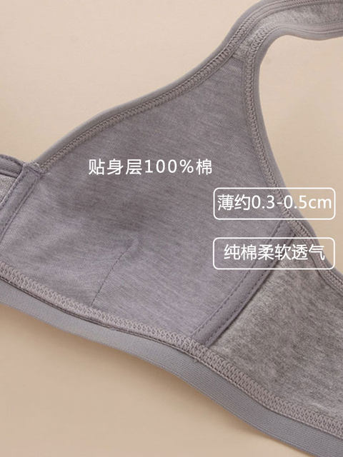 Non-displaceable pure cotton rimless girl underwear, high school ...