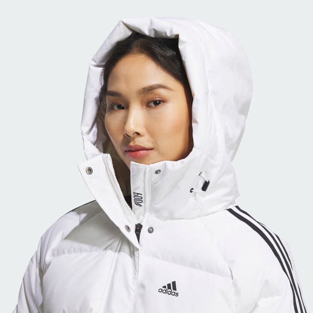 adidas Adidas hooded down jacket women's winter new loose sports three ...