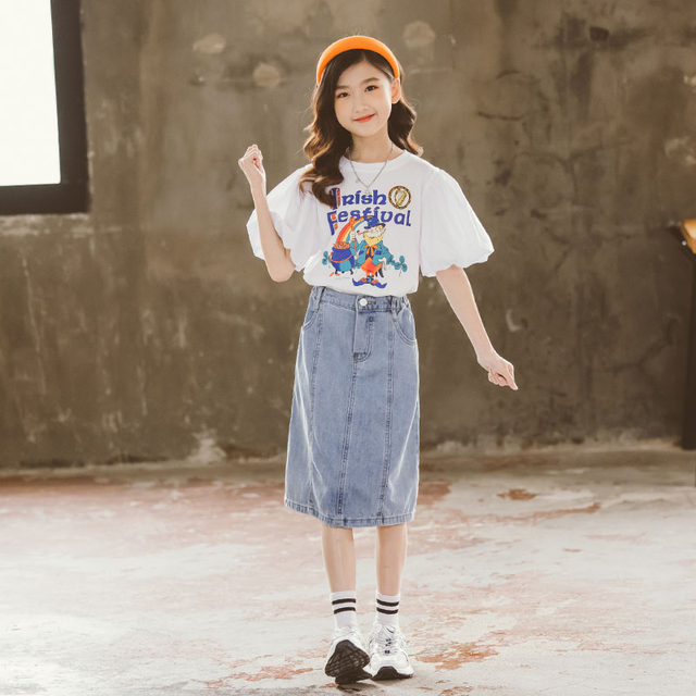 Medium-sized girls internet celebrity suit 2021 summer new style little ...