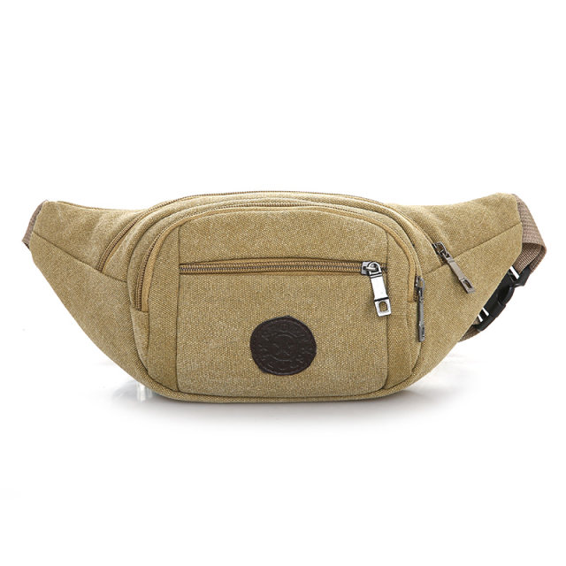 Men's waist bag work site multi-functional bag wear-resistant canvas ...
