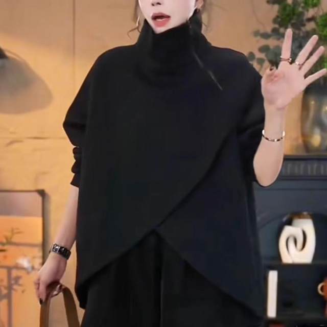 Irregular sweater female 2024 autumn and winter new explosion fashion ...