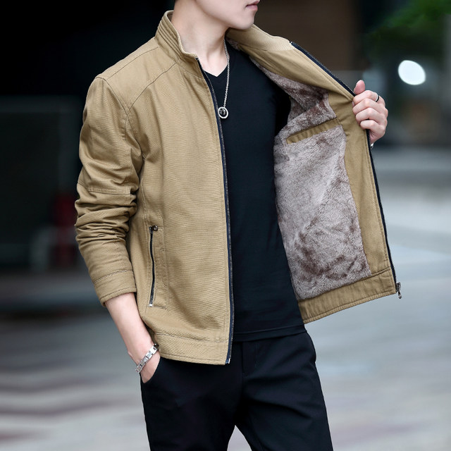 2024 Spring and Autumn New Men's Jacket Pure Cotton Young Dad Jacket ...