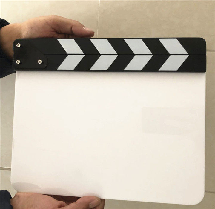 Director's Acrylic Blank Standard Field Record Clapboard DIY Board