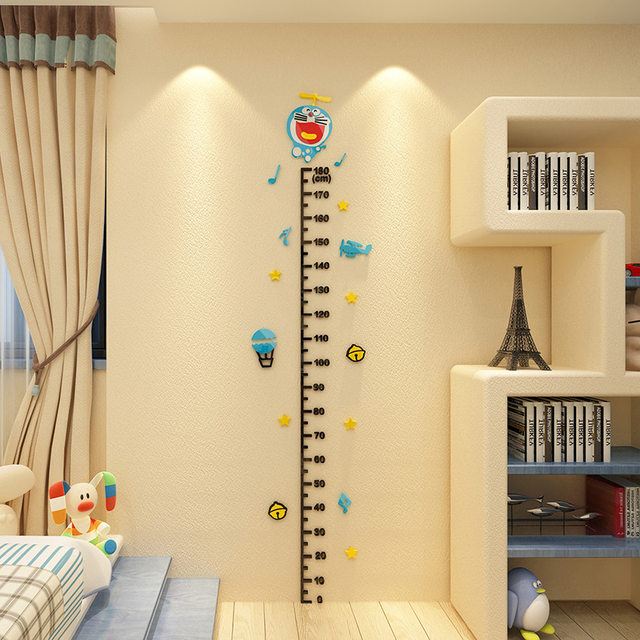 Height wall sticker 3D three -dimensional acrylic measurement cartoon ...