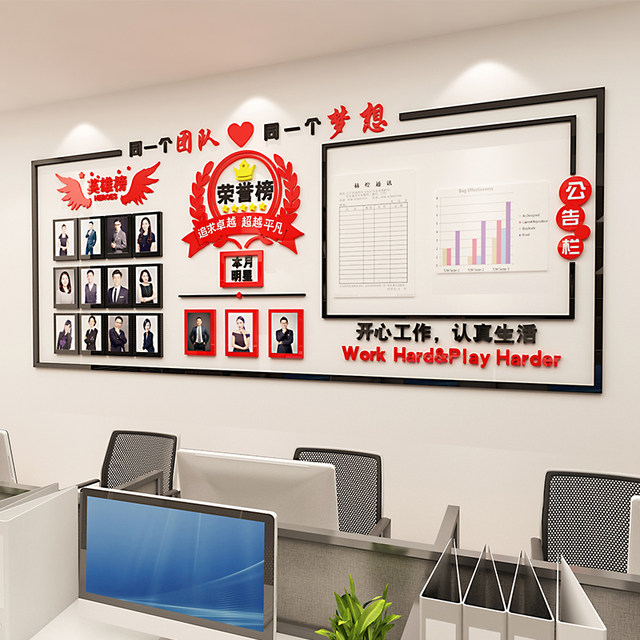 Company corporate culture wall stickers office outstanding employee ...