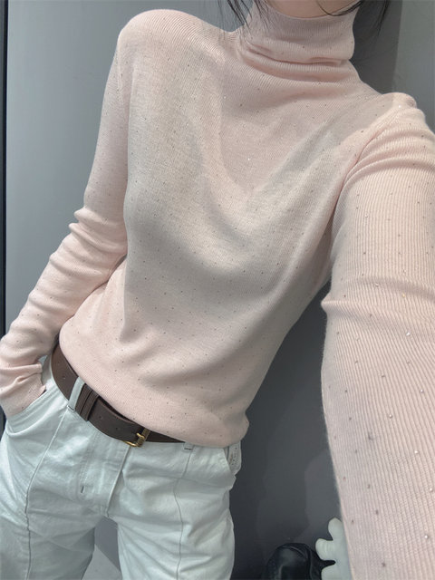 Autumn and winter style simple knitted sweater long sleeves for women ...