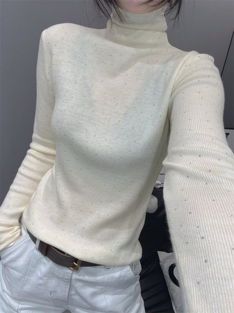 Autumn and winter style simple knitted sweater long sleeves for women ...