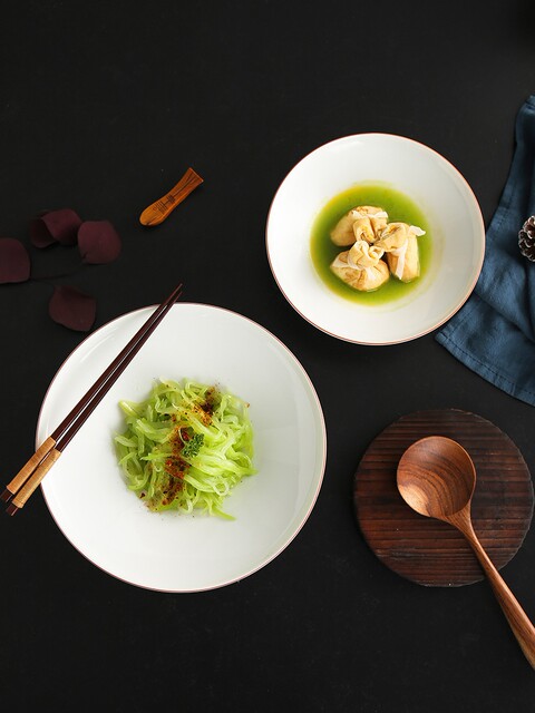 Simple high-plate star tableware hotel ceramics open-end cool dish ...