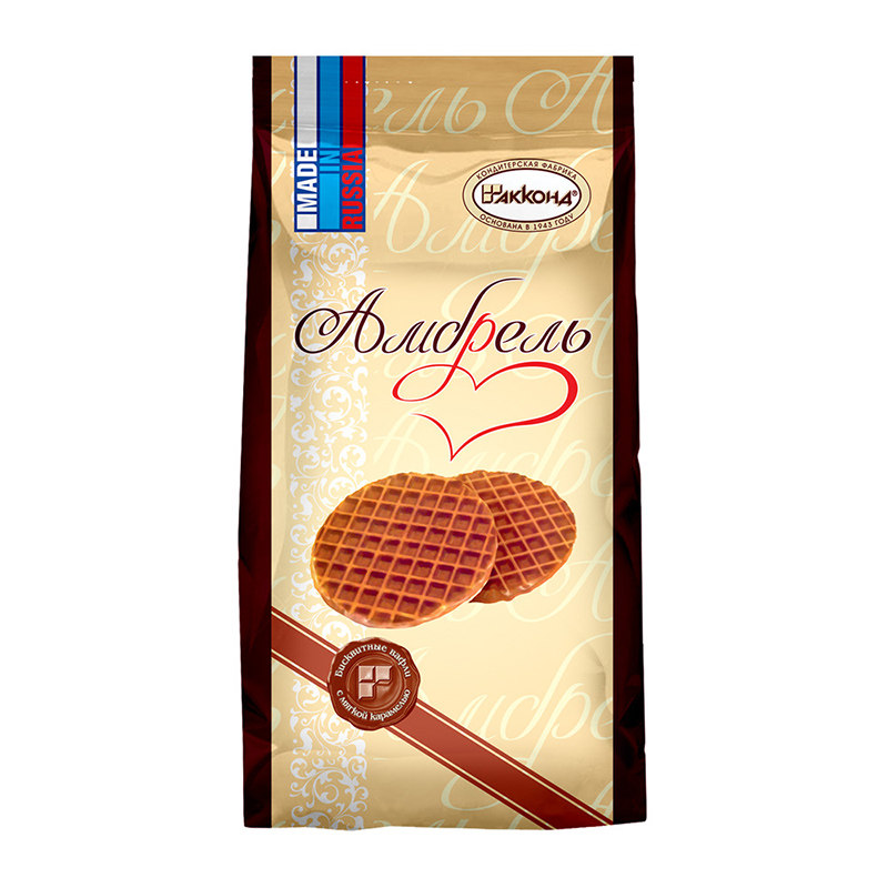 Russian Imported Akkoha Farm Honey-Flavored Sandwich Waffle Round ...