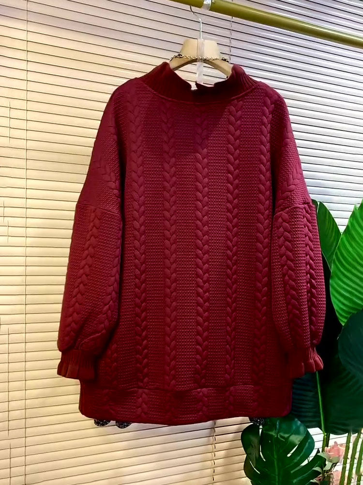 Knitted cardigan Micic cartoon jacket, covering meat, large size women ...