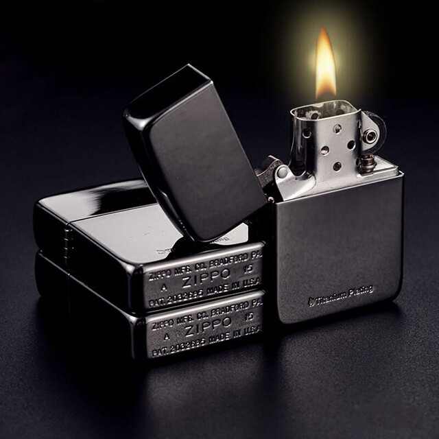 Original Genuine zippo Lighter Armor thickened Black Ice Titanium ...