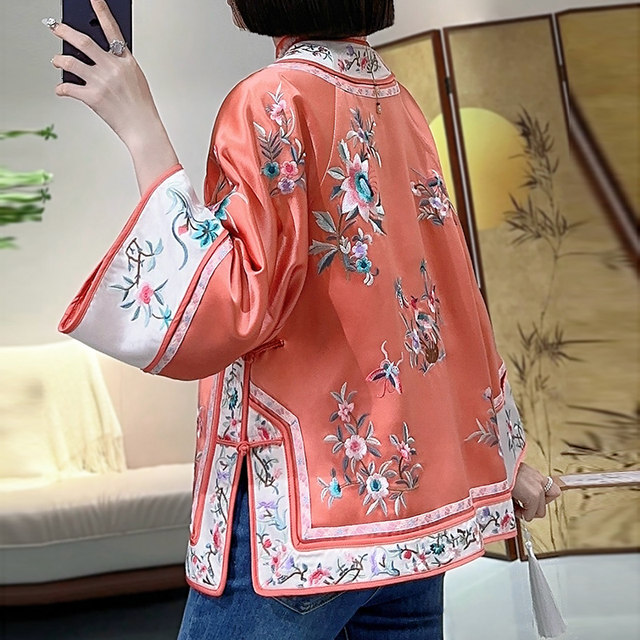 Tang suit women's Chinese style high-end tops heavy embroidery loose ...