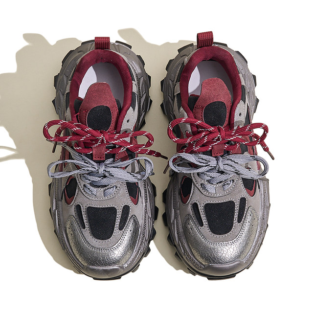 Step Forest thick bottom breathable mesh two -color daddy shoes sports ...