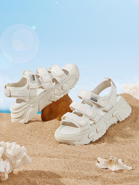 Camel women's shoes 2024 Summer new thick -soled sports dad sandals ...