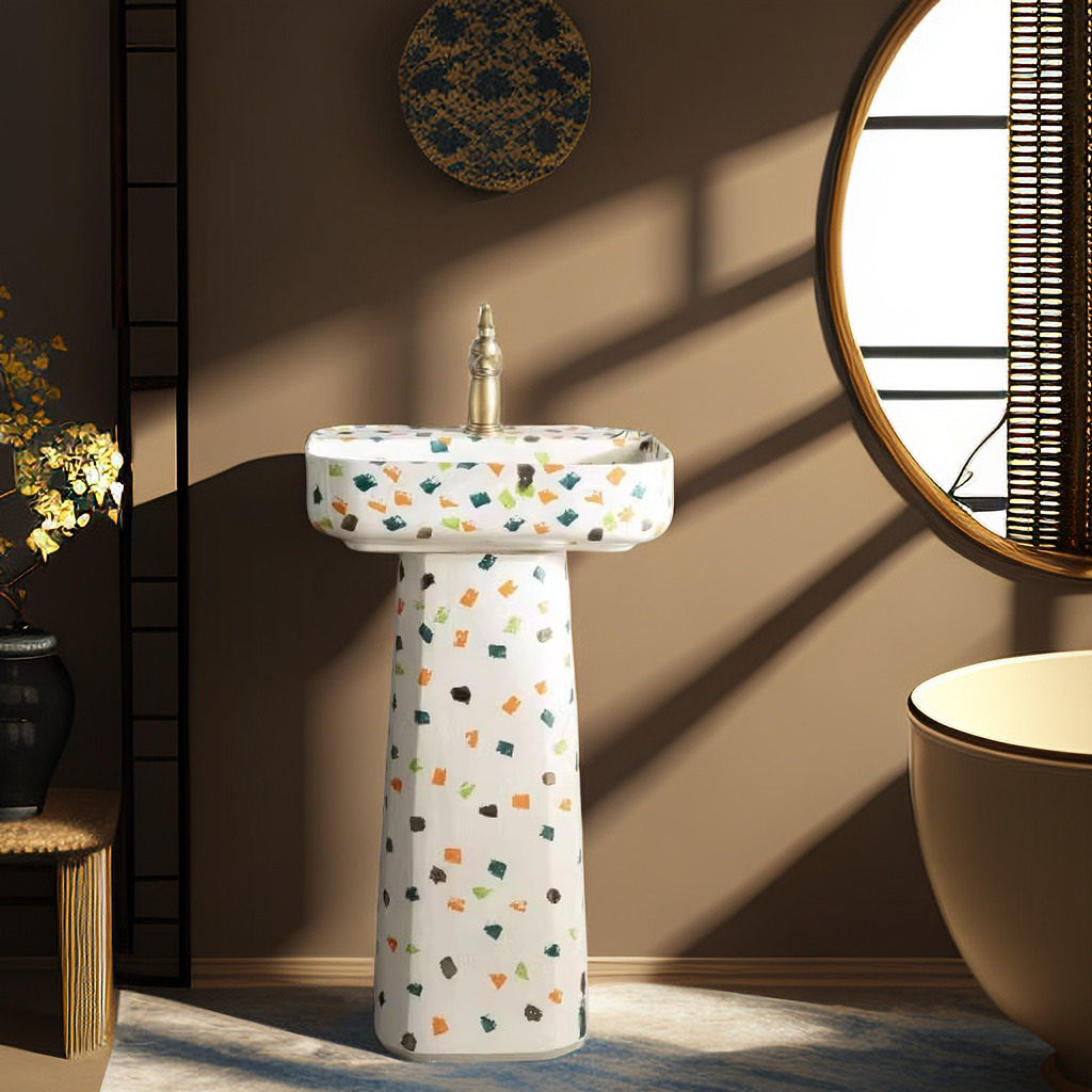 Villa Balcony Outdoor Courtyard Wash Basin - Wash Basin Column Basin ...