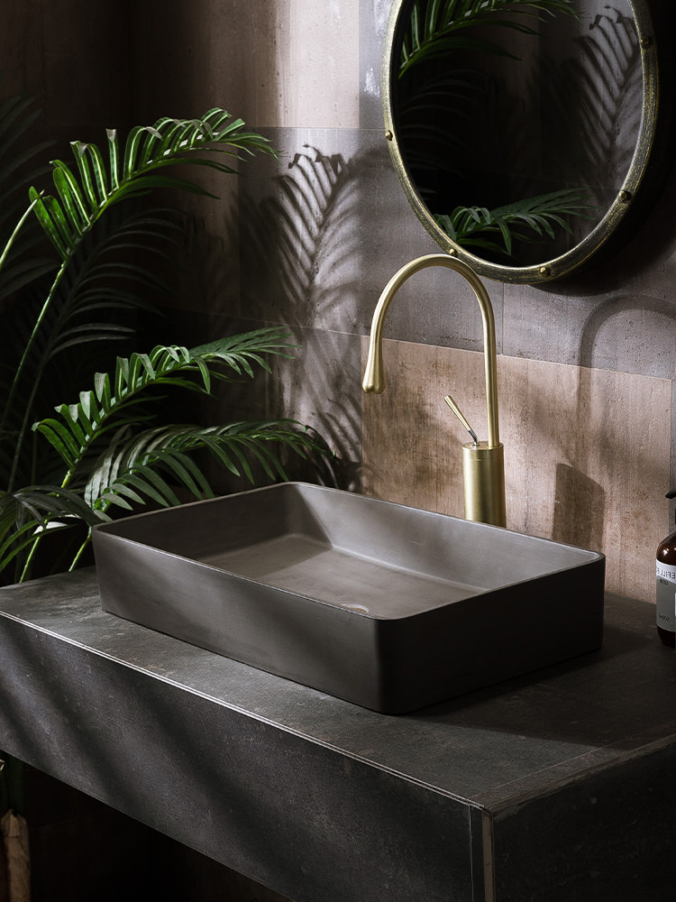 Xinhe Concrete Wash Basin - 12L Single Basin for Bathroom or Balcony