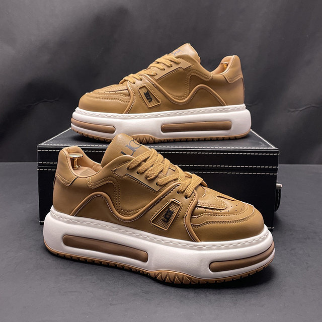 Men's shoes with inner height increase dad shoes winter new men's thick ...