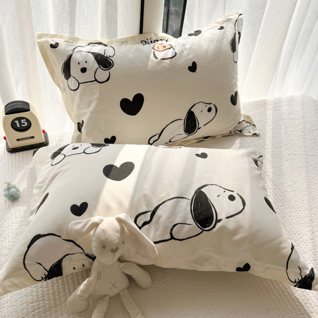 Pure cotton pillowcase 2024 new single large pillowcase 50x80 pair ...