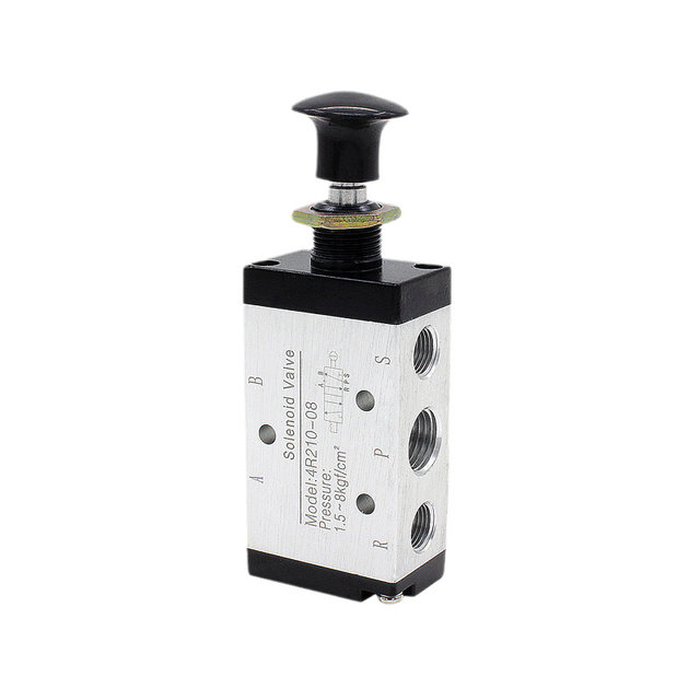 Pneumatic hand valve switch 4R manual valve 4H210-08 two-position five-way hand valve cylinder ...
