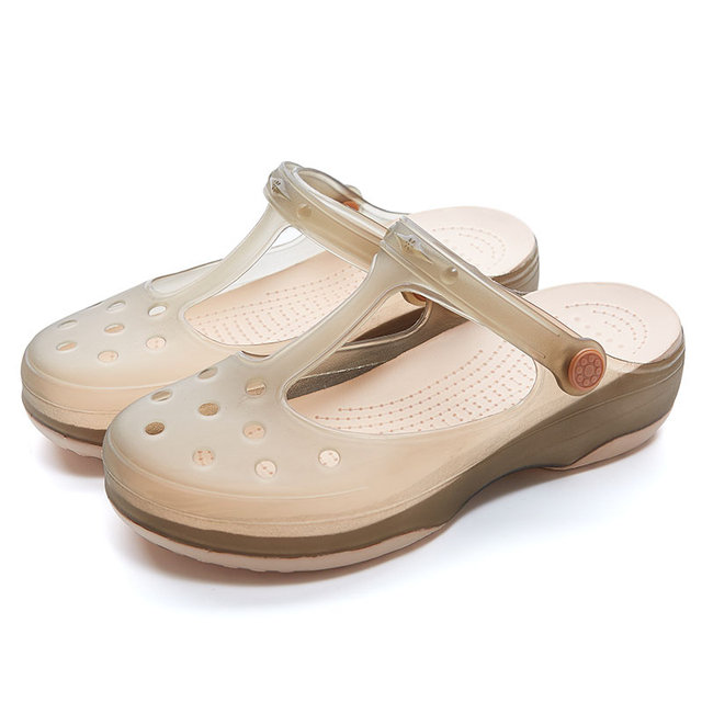 New Summer Ladies Parent-child Sandals Jelly Beach Shoes Nurse Baotou ...